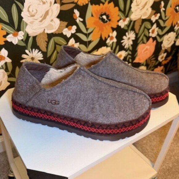 UGG | Shoes | Ugg Womens Tasman Felt Chestnut Nordic Slippers Size 2 ...